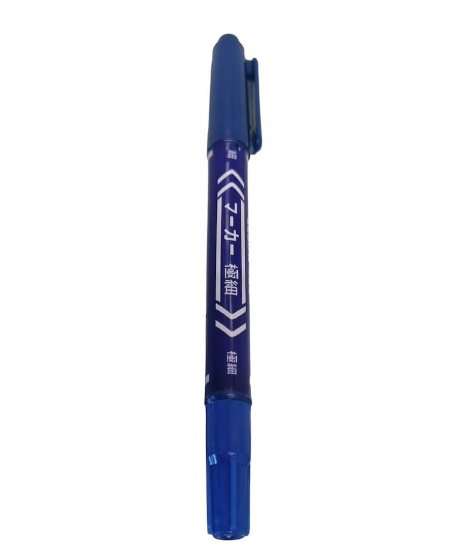 Blue permanent marker - LashIt NailIt BrowIt